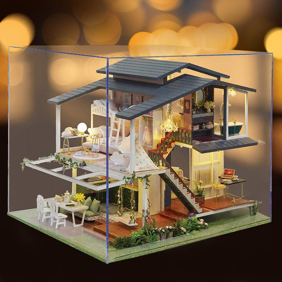 Lofted Tiny Home DIY Dollhouse Kit – Miniature Versions of Things