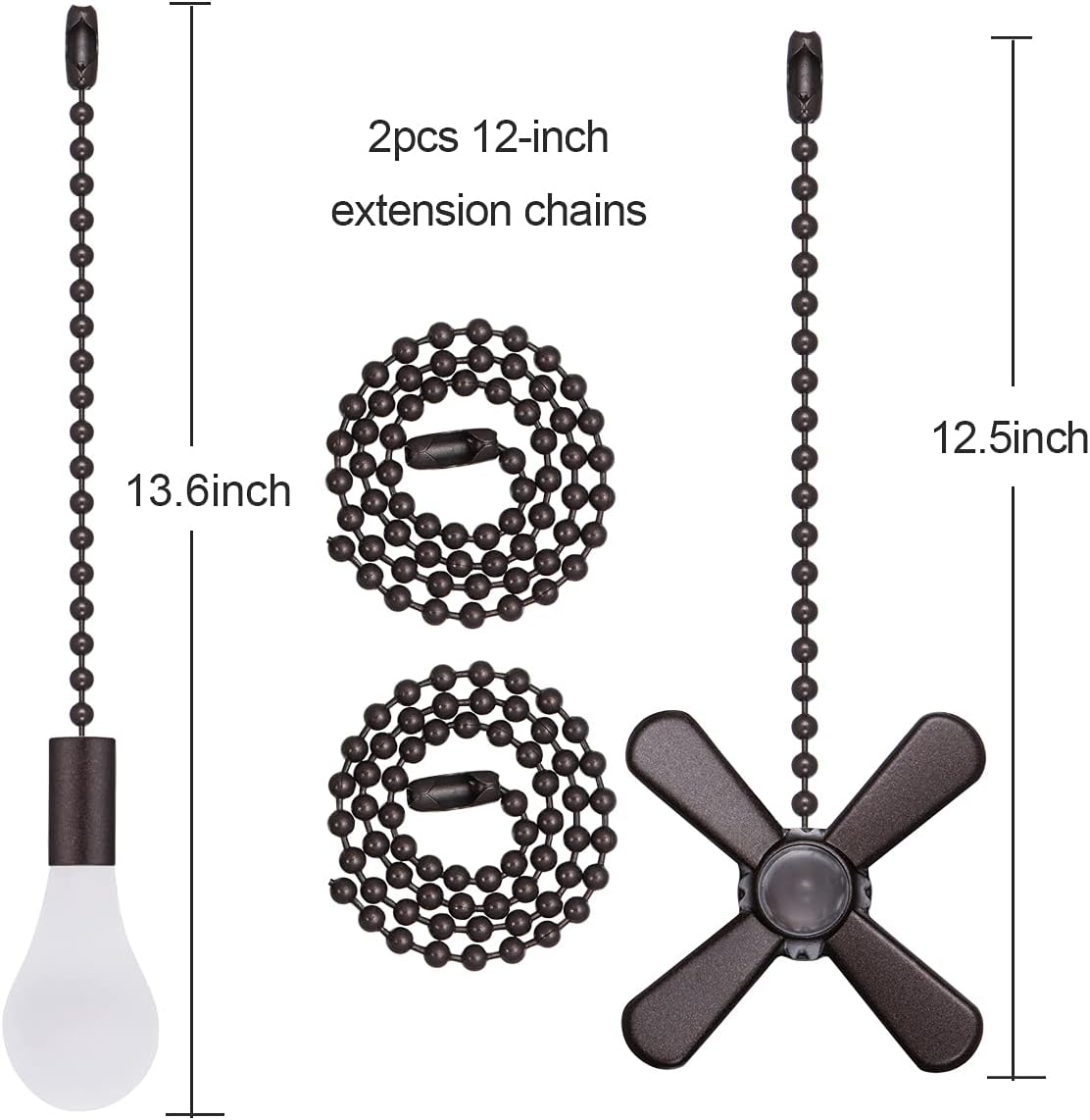 Fan and Light Shaped Pull Chains – Miniature Versions of Things