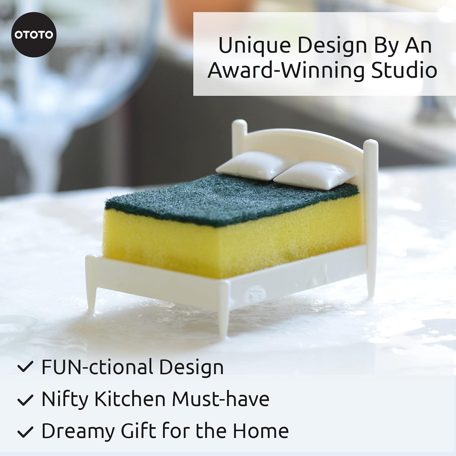 Sponge Bed | Bed-Shaped Sponge Holder – Miniature Versions of Things